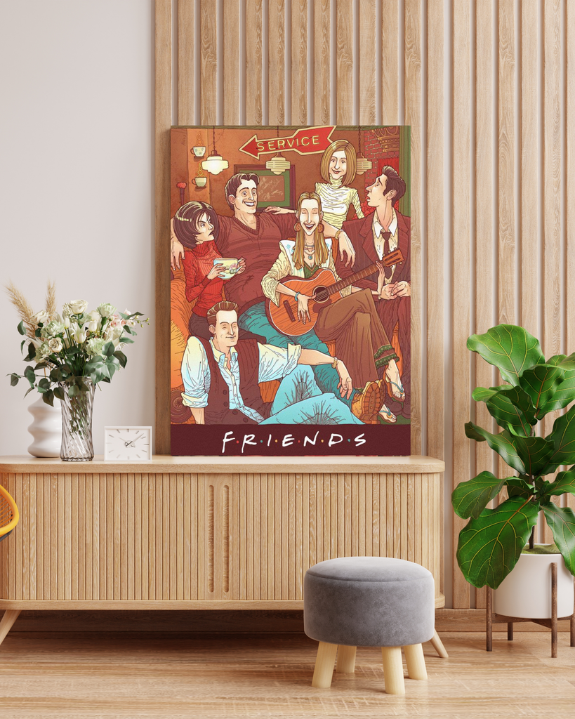 Iconic FRIENDS TV Show Art in Wooden Frame | Phoebe's Guitar Central ...